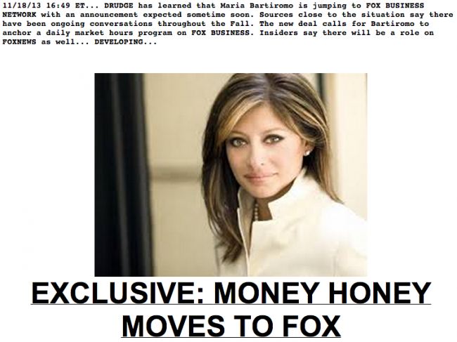 Maria Bartiromo Reportedly Leaving CNBC for Fox Business Network