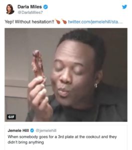 ABC7's Darla Miles Stiff-Arms Passerby From Entering Shot