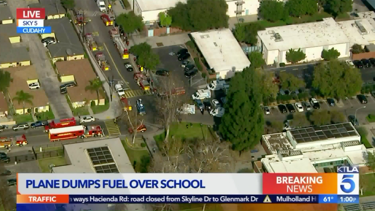 Plane Dumps Fuel on Los Angeles Elementary School — Latest Info