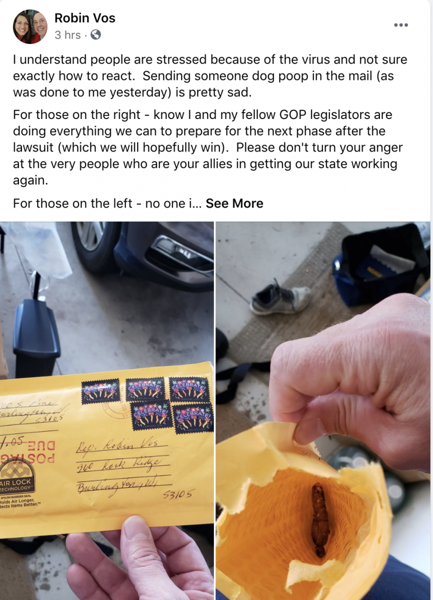 Wisconsin Speaker Robin Vos Mailed Dog Crap By An Angry Voter
