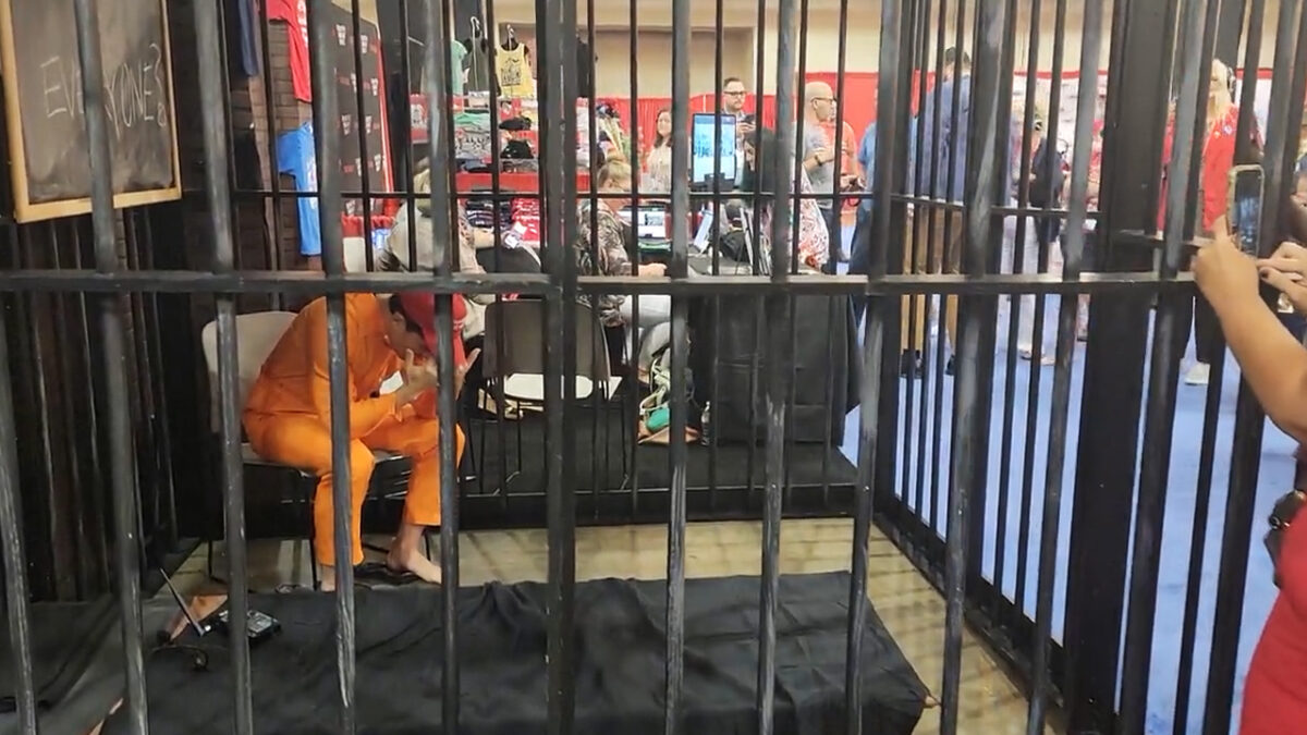 CPAC Includes Booth With a 'Jan. 6 Rioter' Crying in a Cell