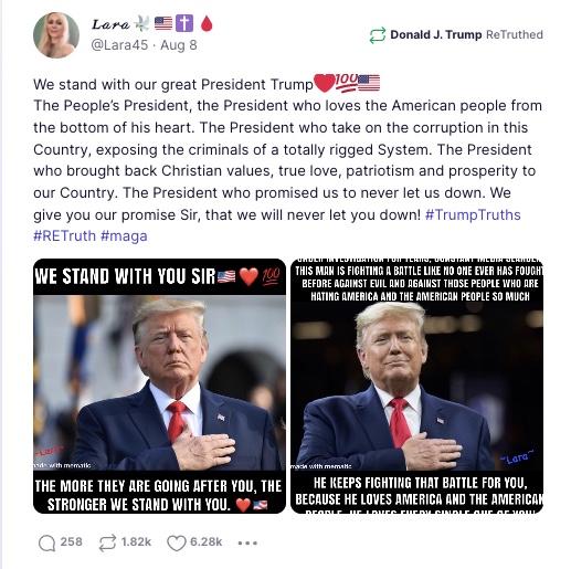 Trump's Truth Social: Lion Memes and Pray for a Perfect Man