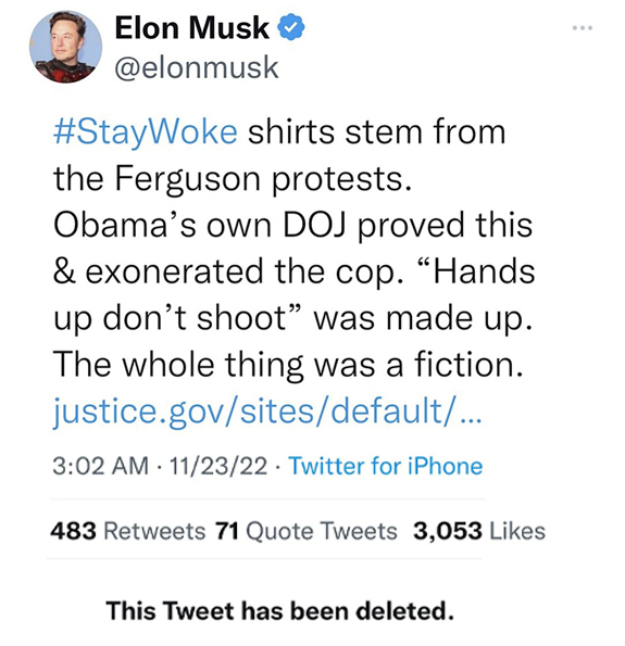 Elon Musk Finds Hundreds of #StayWoke T-Shirts at Twitter HQ