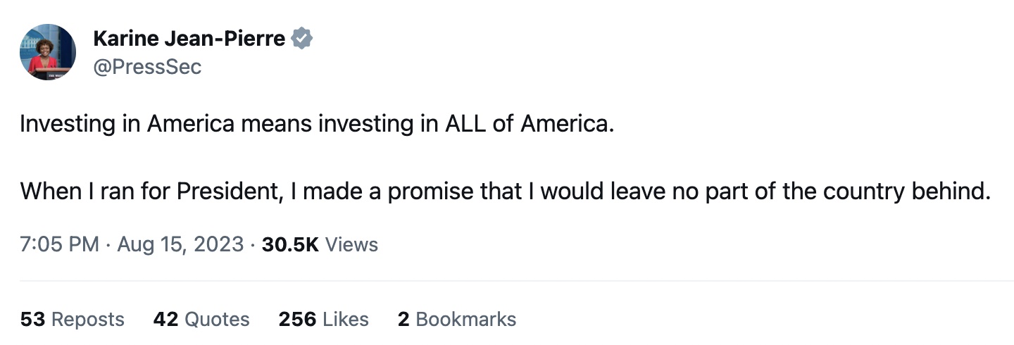 Karine Jean-Pierre Posts Tweet Meant For Biden’s Account: ‘When I Ran ...