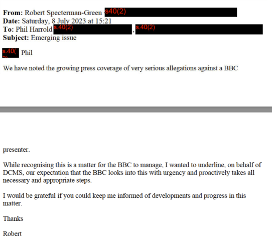 Email Shows Government Pressuring BBC Chief To Handle Huw Edwards Crisis