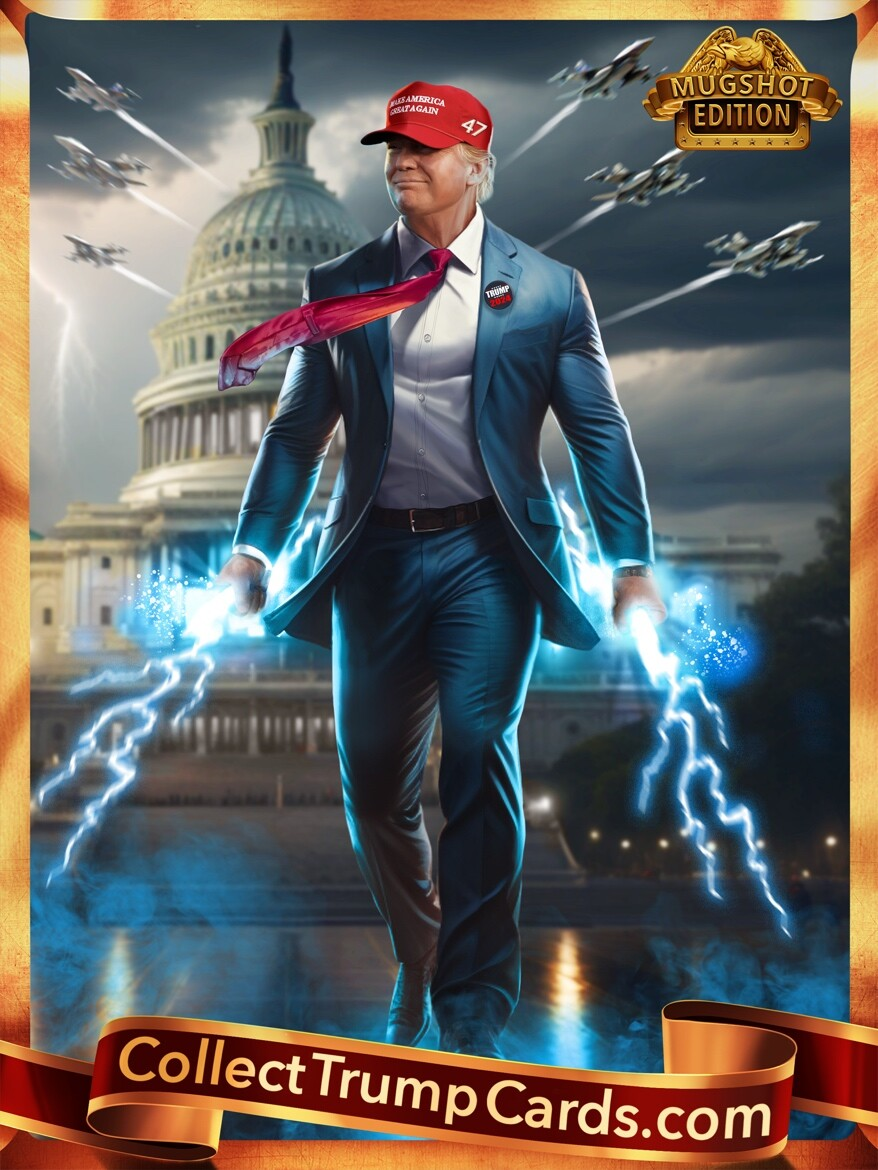 Trump Trading Card Depicts Ex-President As a Swole Superhero