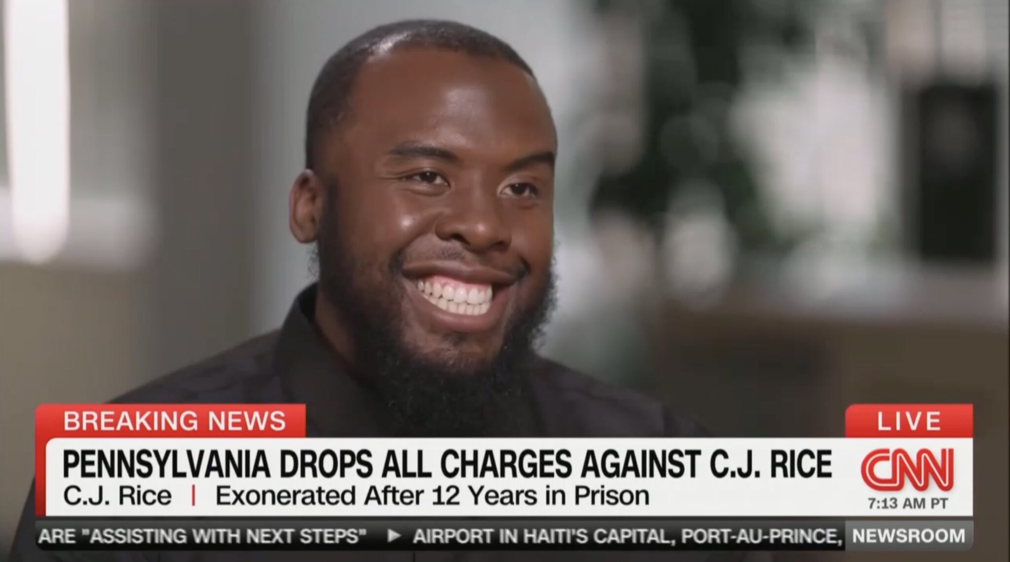 C.J. Rice Freed From Prison After Philadelphia DA Drops All Charges