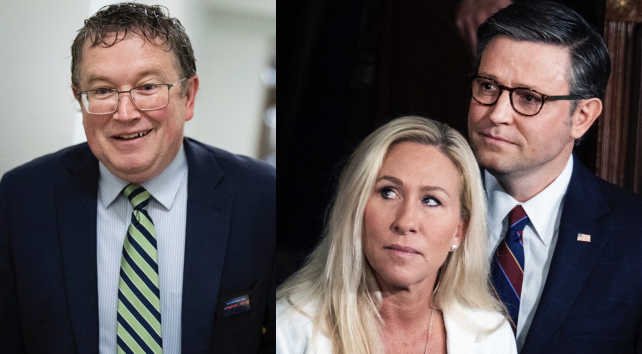 Massie Plans to Back Motion to Oust Mike Johnson as Speaker