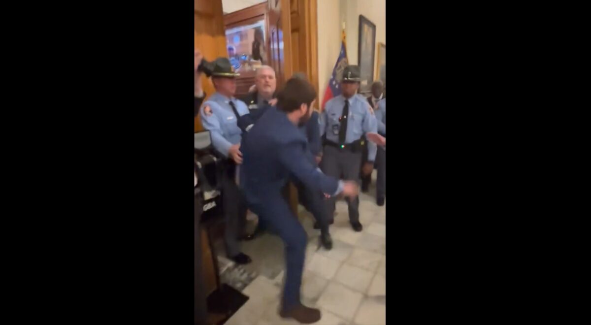 WATCH: Georgia State Senator Colton Moore Thrown To Ground
