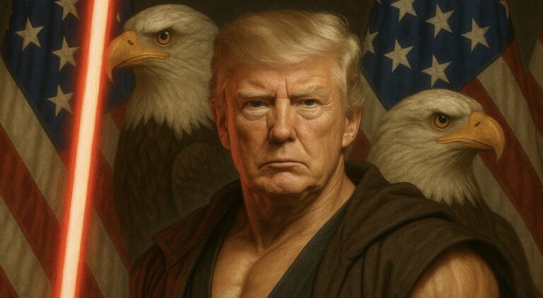 White House Posts Meme ShowingTrump Fighting 'Sith Lords'