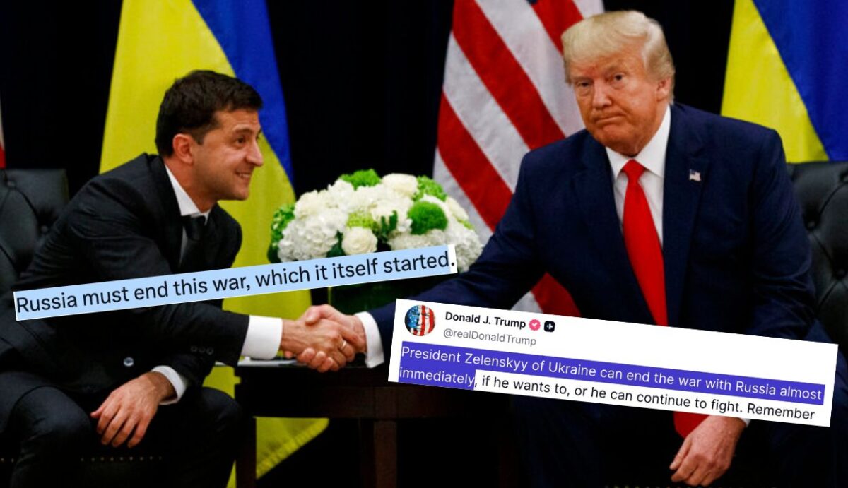 Trump, Zelensky Appear Split on Who Can End Ukraine War